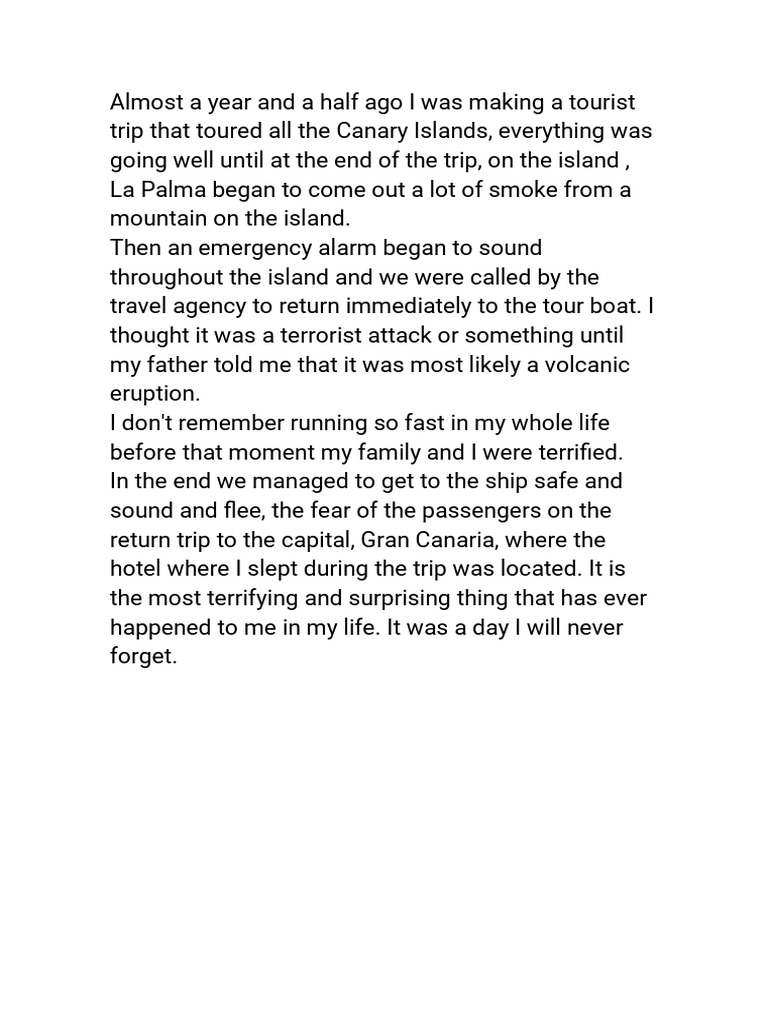 Writing A Frightening Experience | PDF