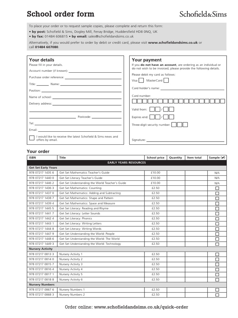 S&S Primary Order Form 2018 PDF | PDF | Multiplication | Mathematics