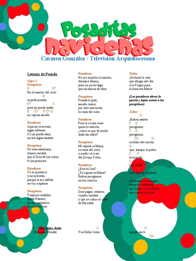 Canto de Posada y Navideños | PDF | María, madre de Jesús | Navidad