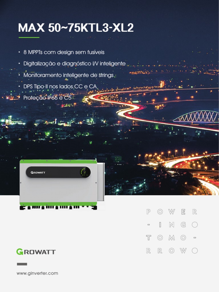 Max 50 - 75KTL3-XL2 | PDF | Quantidade | Engenharia Elétrica