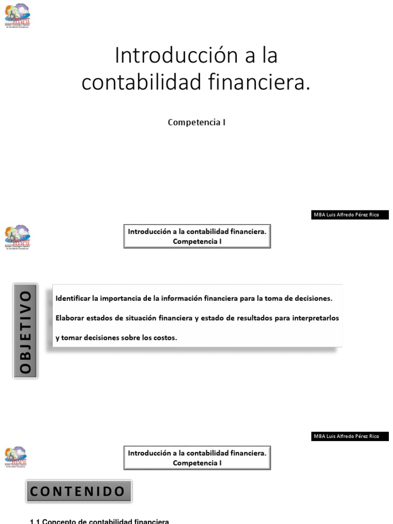 Introducción A La Contabilidad Financiera - Conceptos - Objetivos PDF ...