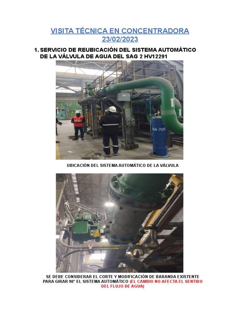Visita Técnica en Concentradora 23/02/2023 | PDF