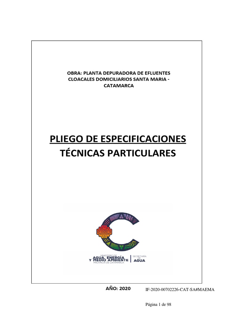Pliego de Especificaciones Tecnicas Particulares | PDF | Hormigón ... Pliego de Especificaciones Tecnicas Particulares | PDF | Hormigón ...