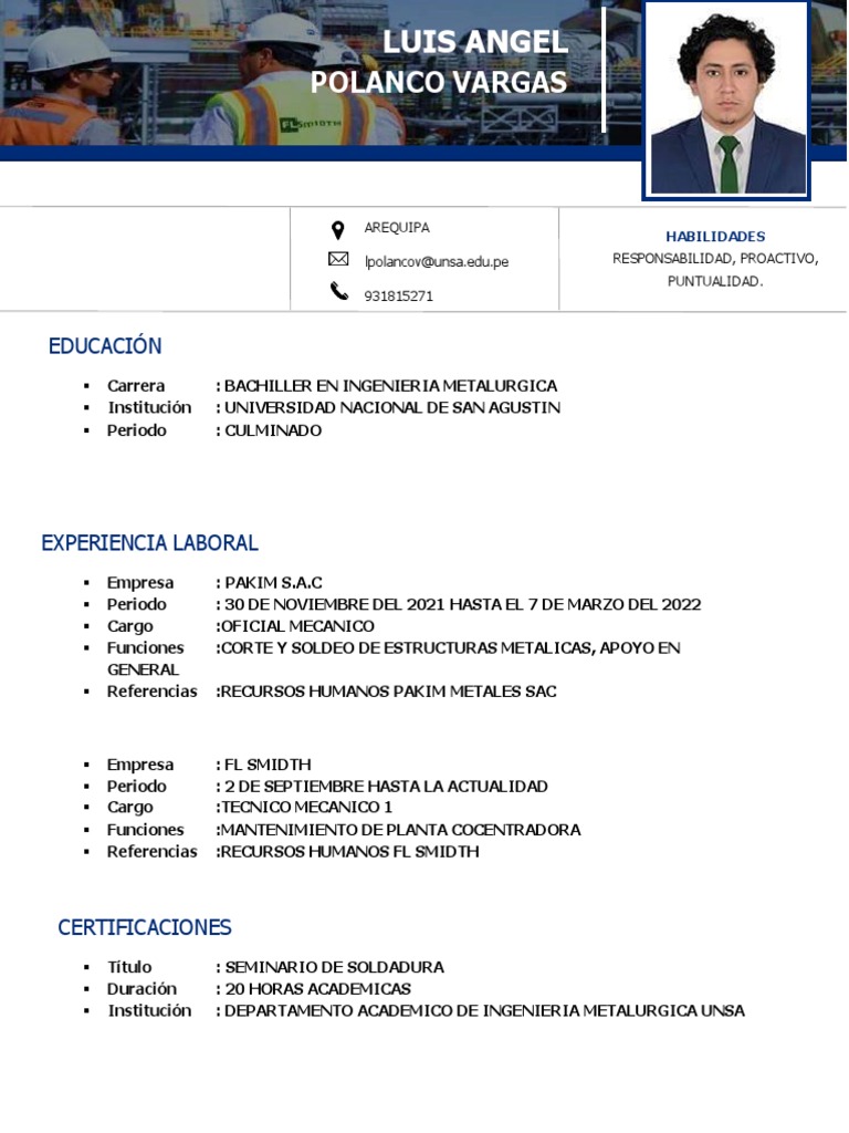 Experiencia en Pakim S.A.C. | PDF