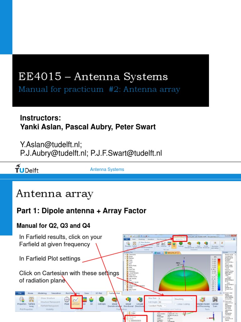 ManualCST AntennaArray | PDF | Antenna (Radio) | Radiation