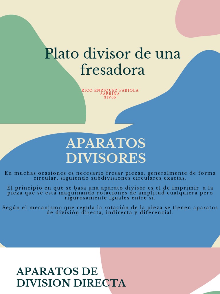 Plato Divisor de Una Fresadora | PDF