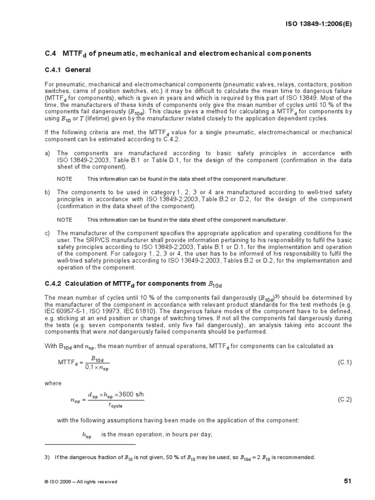 ISO 13849-1 - MTTFD Electromecanicos | PDF | Transistor | Bipolar ...