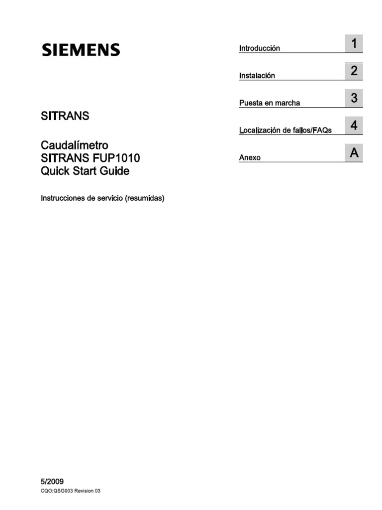 Manual SIEMENS SITRANS FUP1010 - Español | Descargar gratis PDF | Datos de computadora