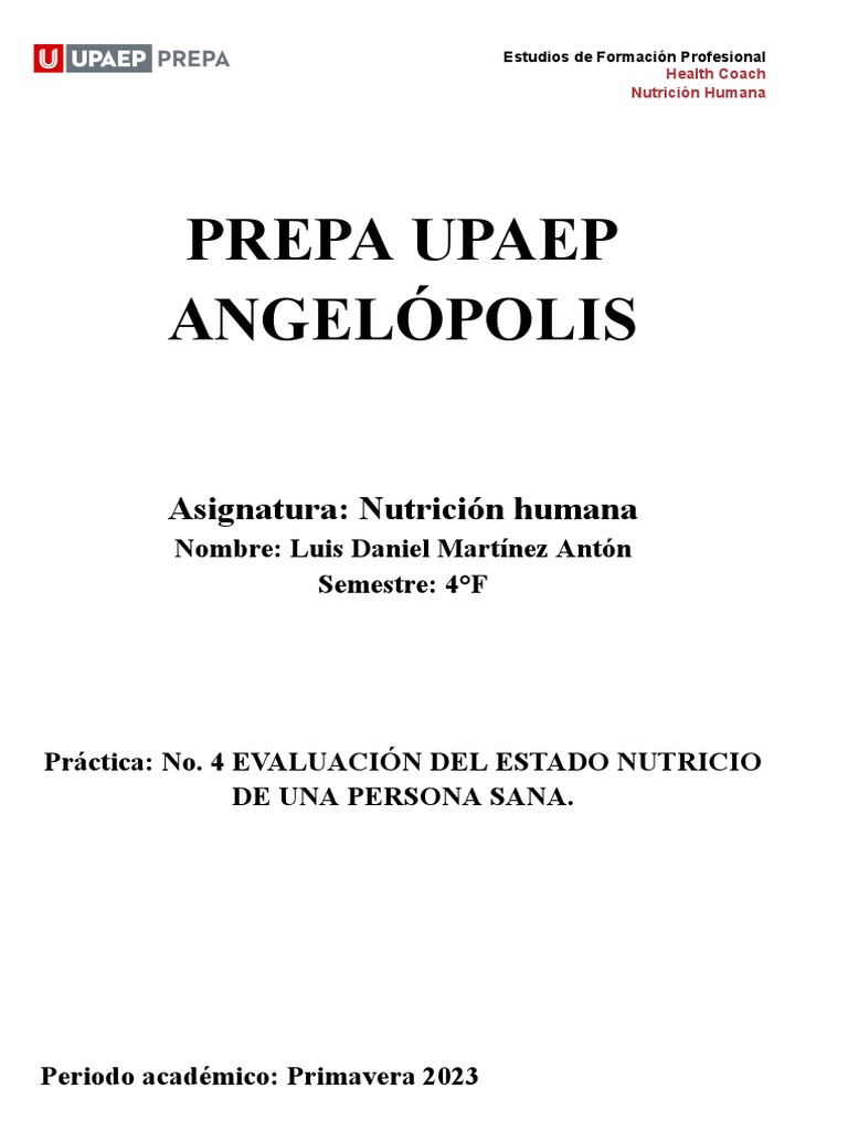 LUIS DANIEL MARTINEZ ANTON - F-PV5 - Prim. 2023 PDF | PDF | Dieta | Alimentos