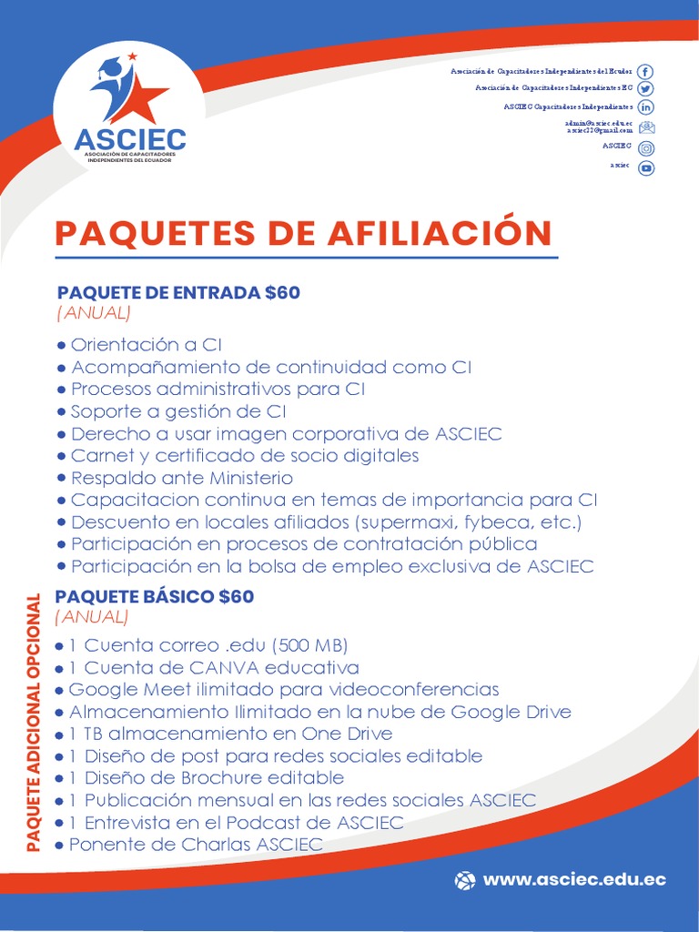 Paquetes de Afiliacion | PDF | Informática