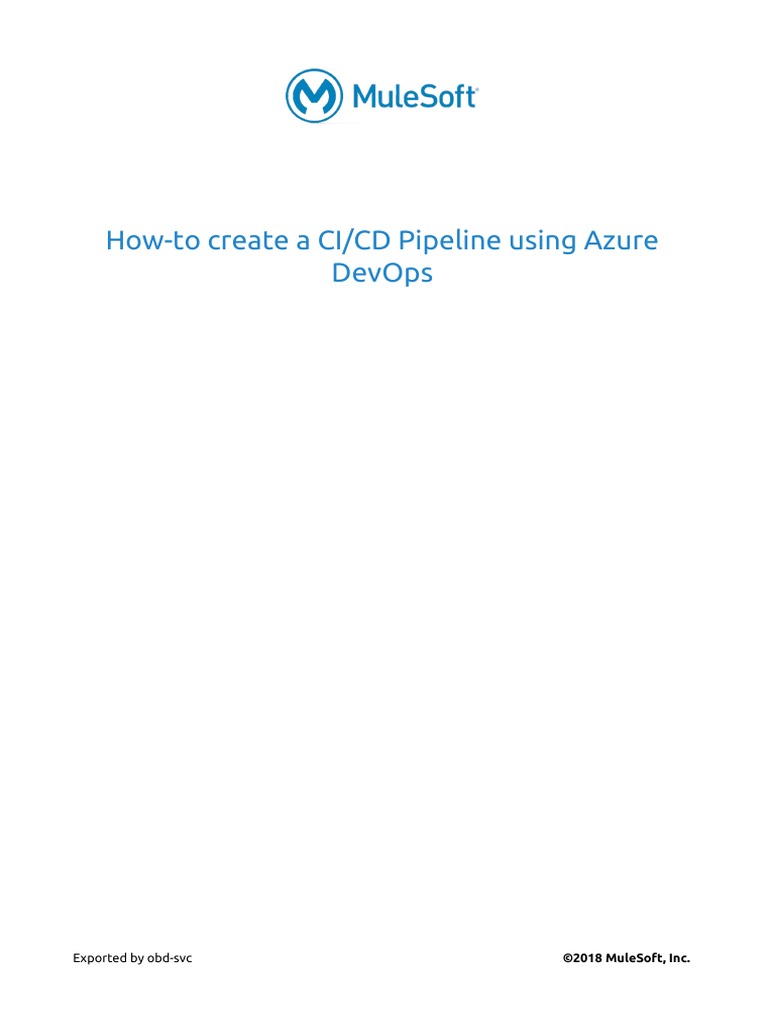 How-To Create A Cicd Pipeline Using Azure Devops v1 | PDF | Version Control | Software Repository