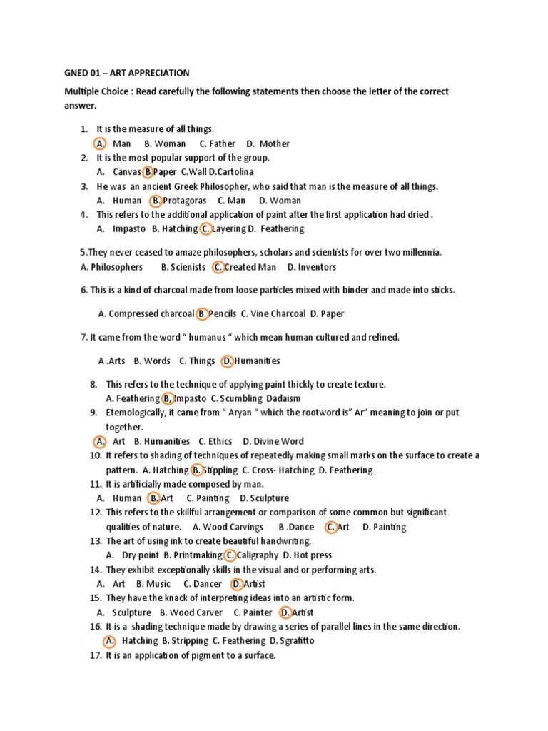 Art Quiz | PDF | Drawing | Paintings