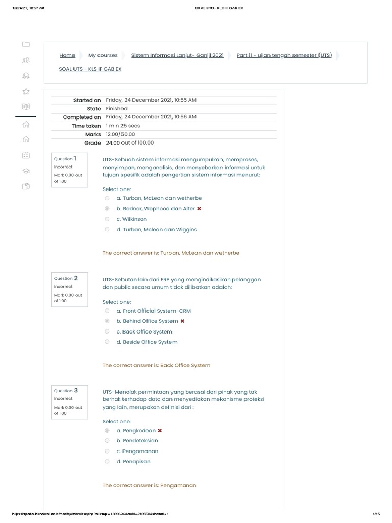 Soal Uts - KLS If Gab Ex | PDF