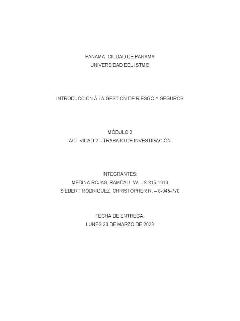 Gestion de Riesgos y Seguros | PDF | Seguro | Reaseguro