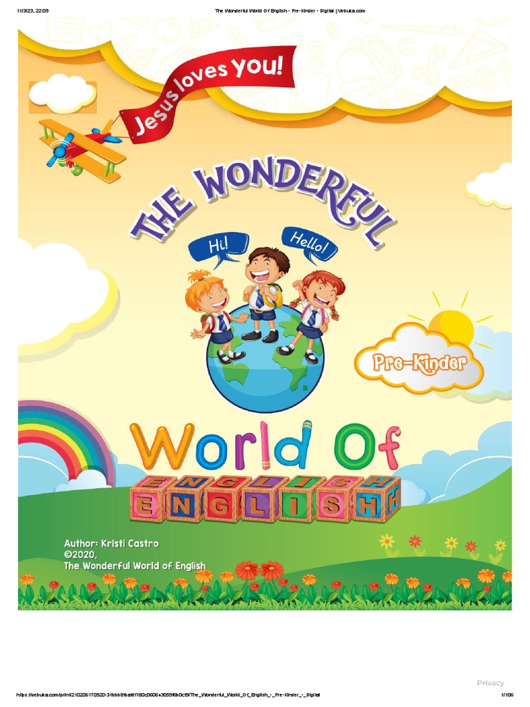 The Wonderful World of English - Pre-Kinder - Digital | PDF