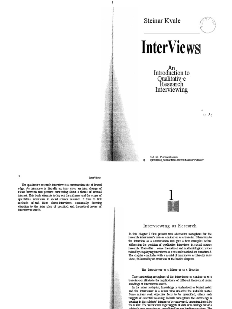 Kvale - InterViews | PDF | Methodology | Qualitative Research