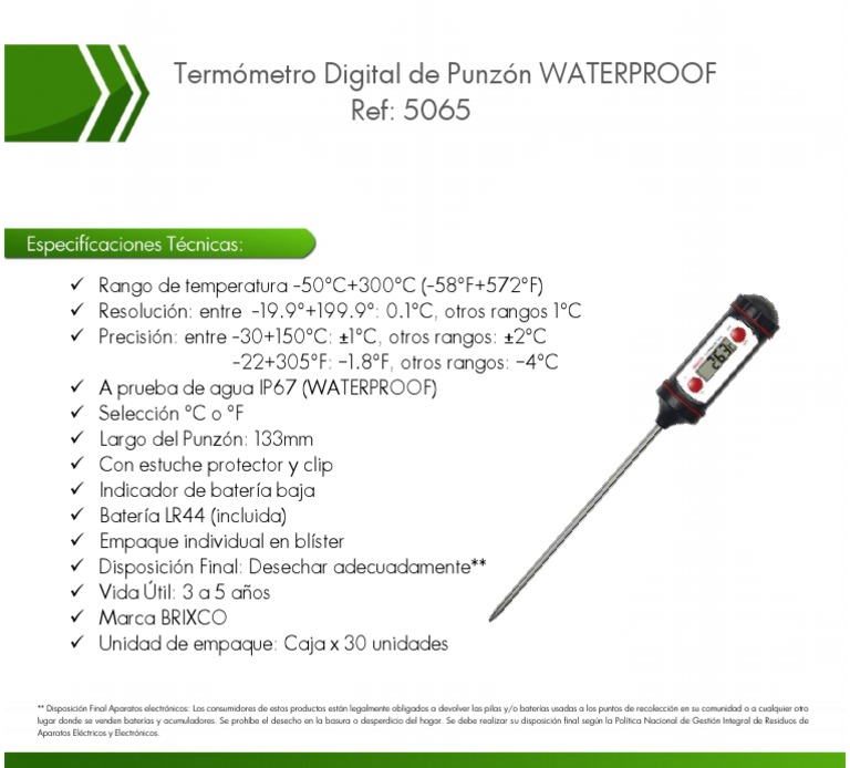 Termómetro Digital de Punzón 2 | PDF