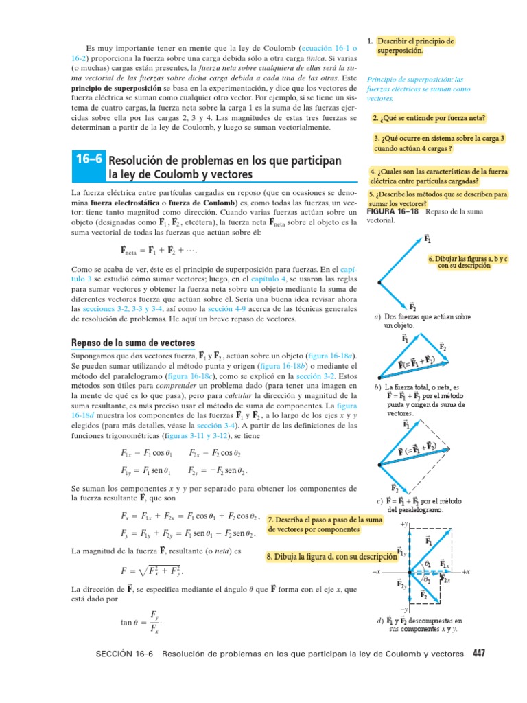 Actividad Carga y Vectores | PDF | Fuerza | Vector Euclidiano