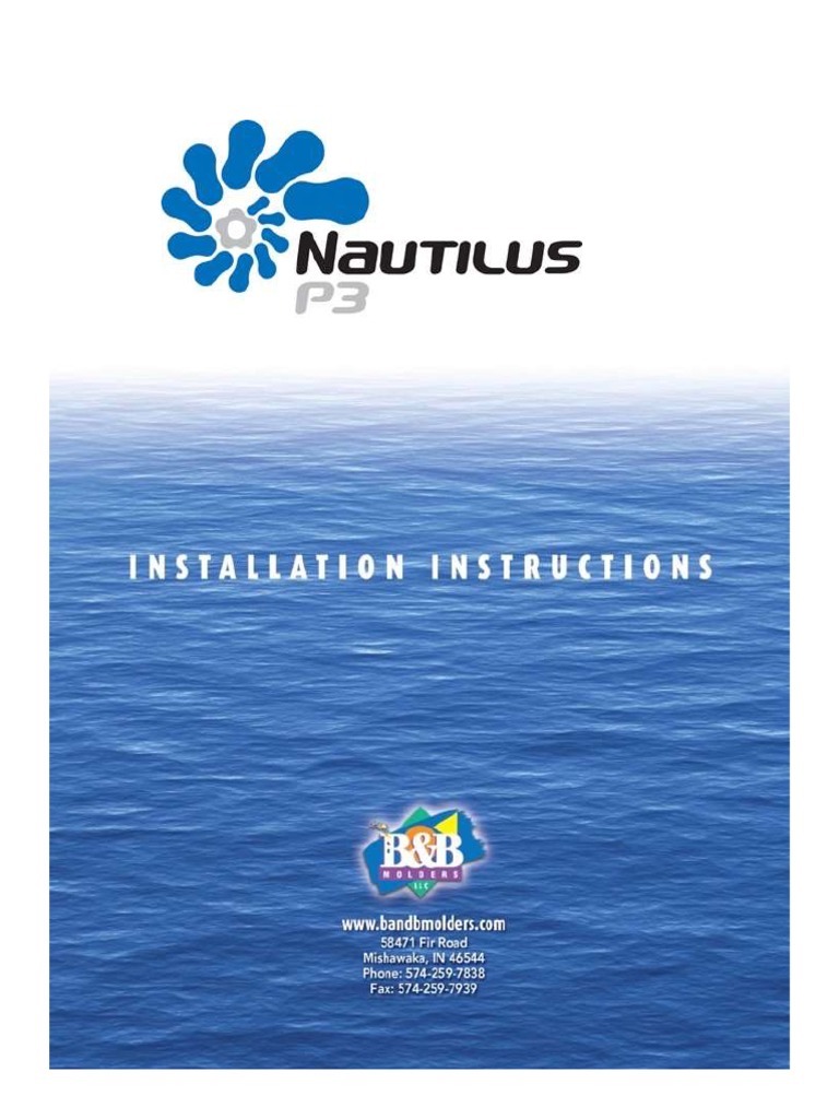 Nautilus P3Installation 1 PDF | PDF | Plumbing | Valve