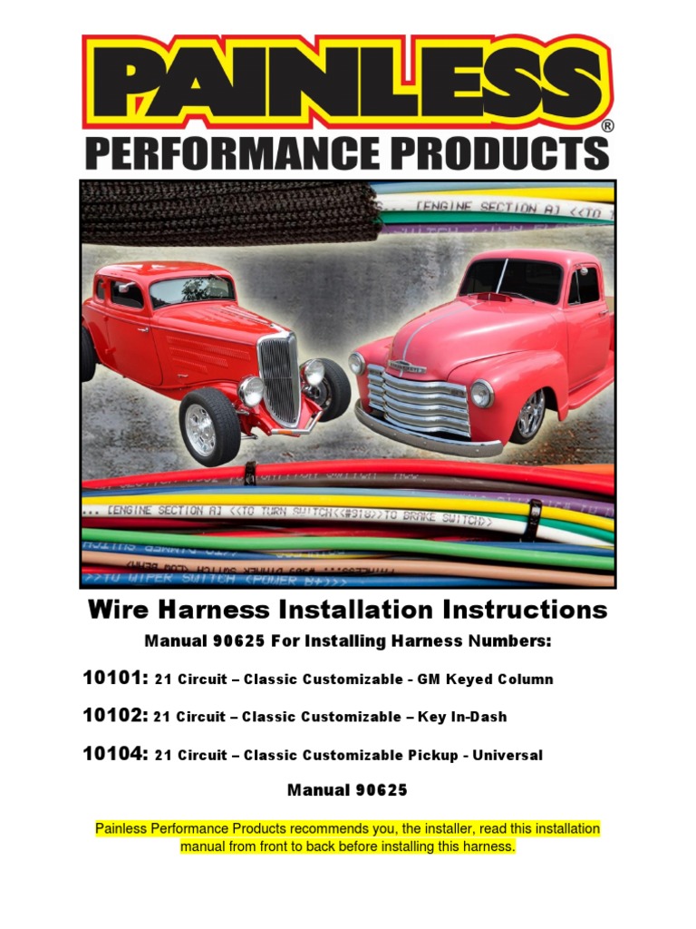 Wire Harness Installation Instructions: Manual 90625 For Installing ...
