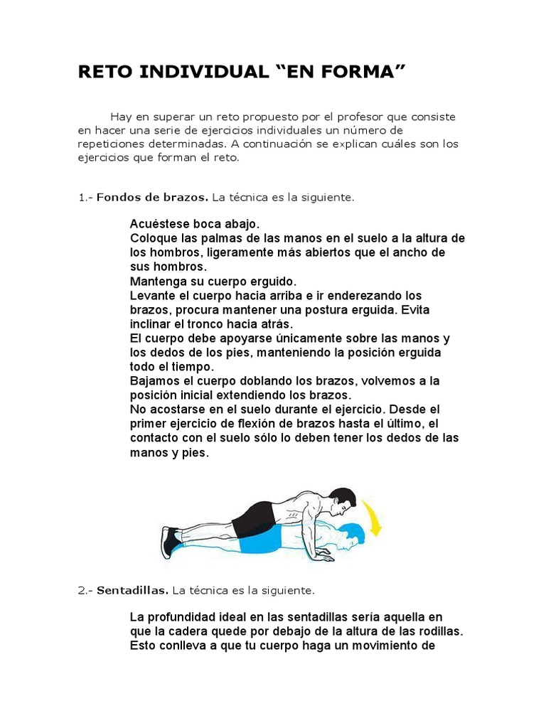 Reto Individual "En Forma" | PDF