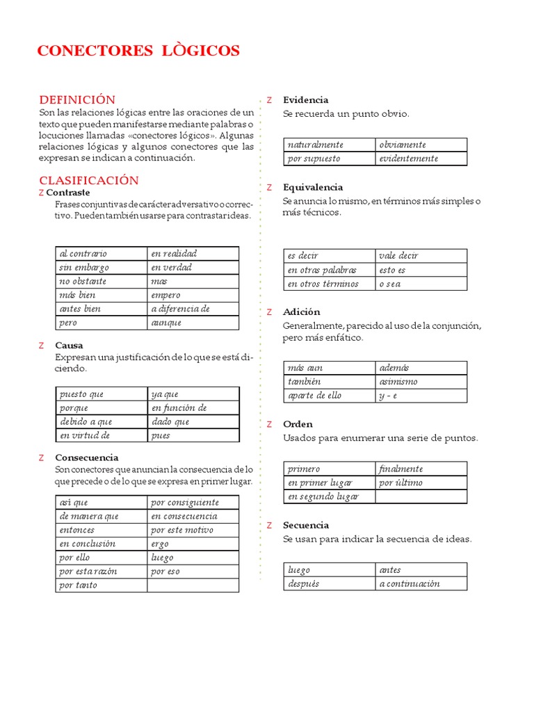 Conectores L Ògicos: Definición | PDF