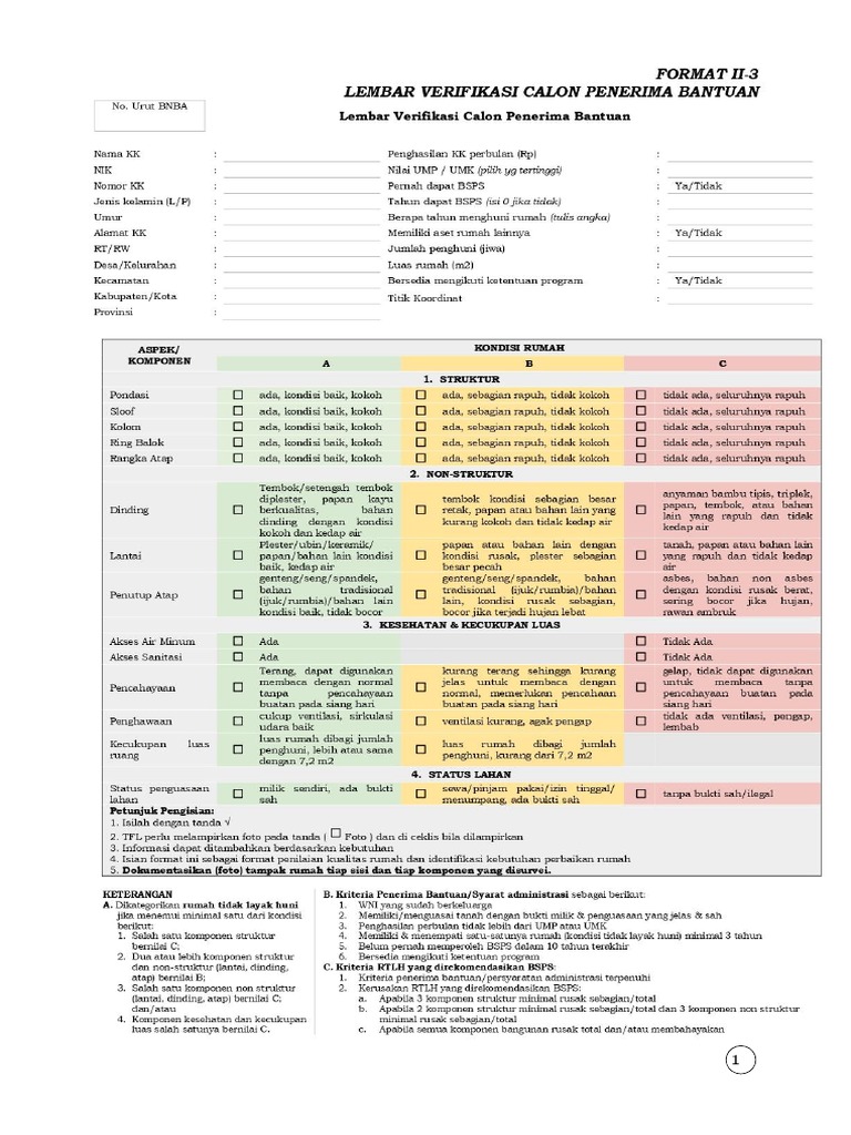 Format Ii.3 Lembar Verifikasi | PDF