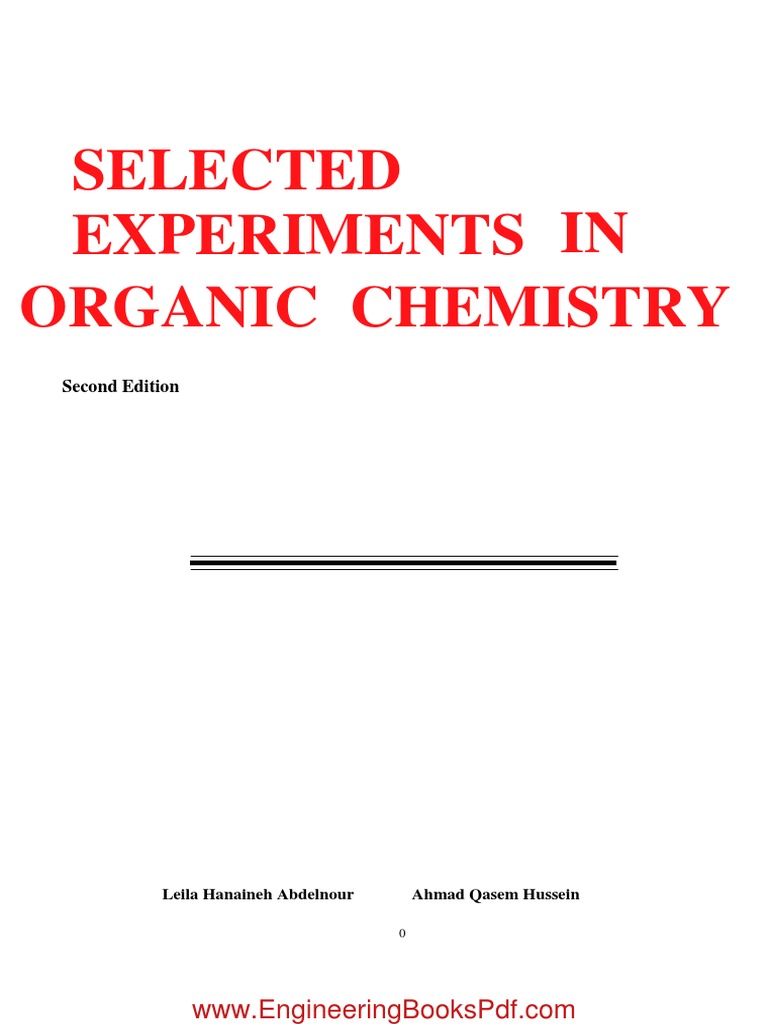 Selected Experiments in Organic Chemistry Second Edition PDF | PDF ...