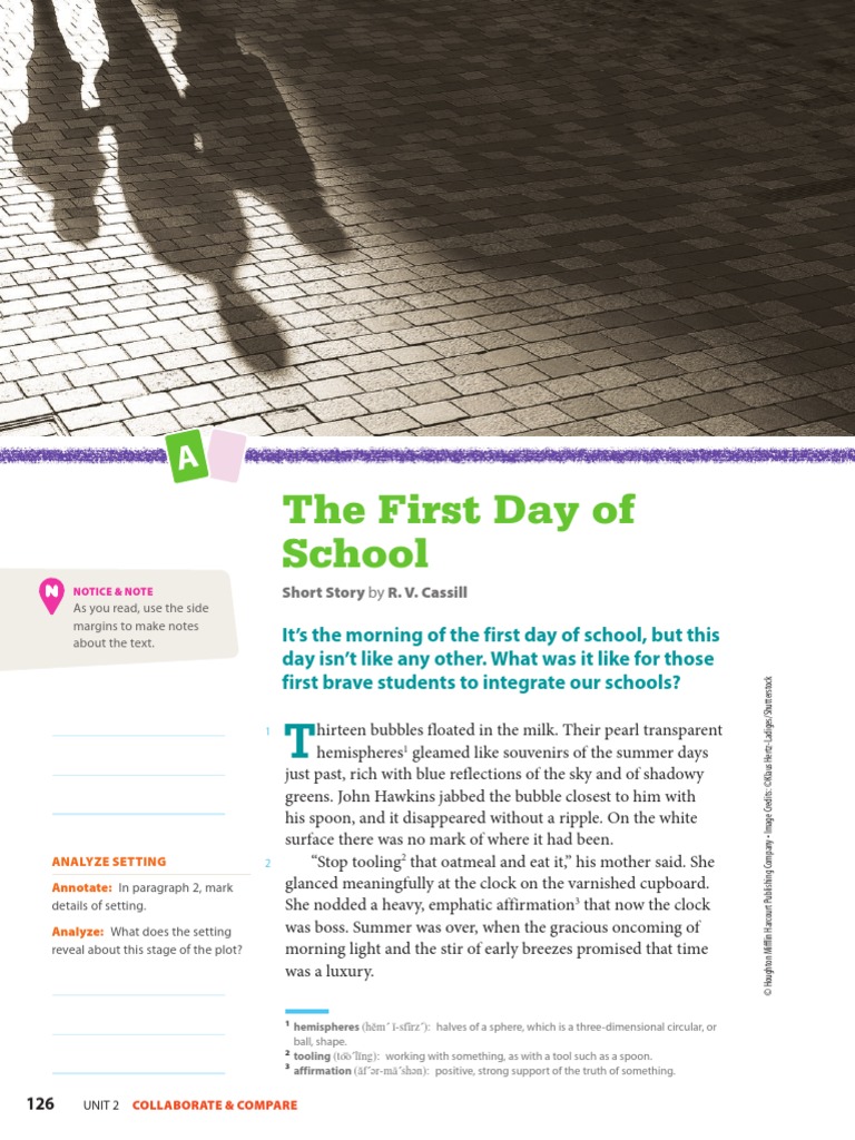 The First Day of School | PDF