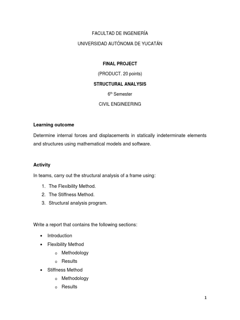 2023 1 Final Project Structural Analysis PDF Structural Analysis