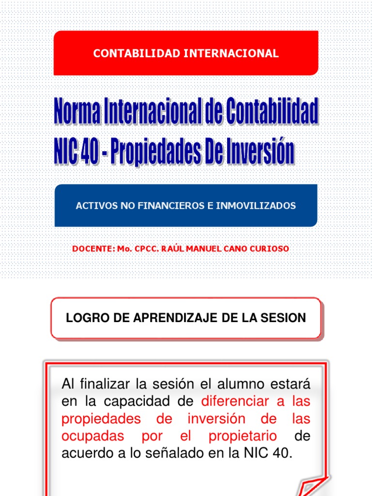Nic 40 Propiedades de Inversion | PDF | normas internacionales de ...