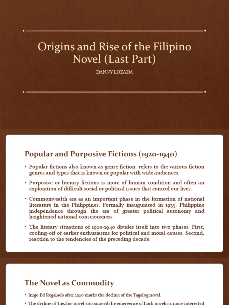 Buaco - Lozada - Origins and Rise of The Filipino Novel - PPTM | PDF ...