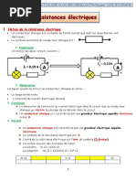 Cours D'électricité 1 | PDF | Courant électrique | Résistance (électricité)