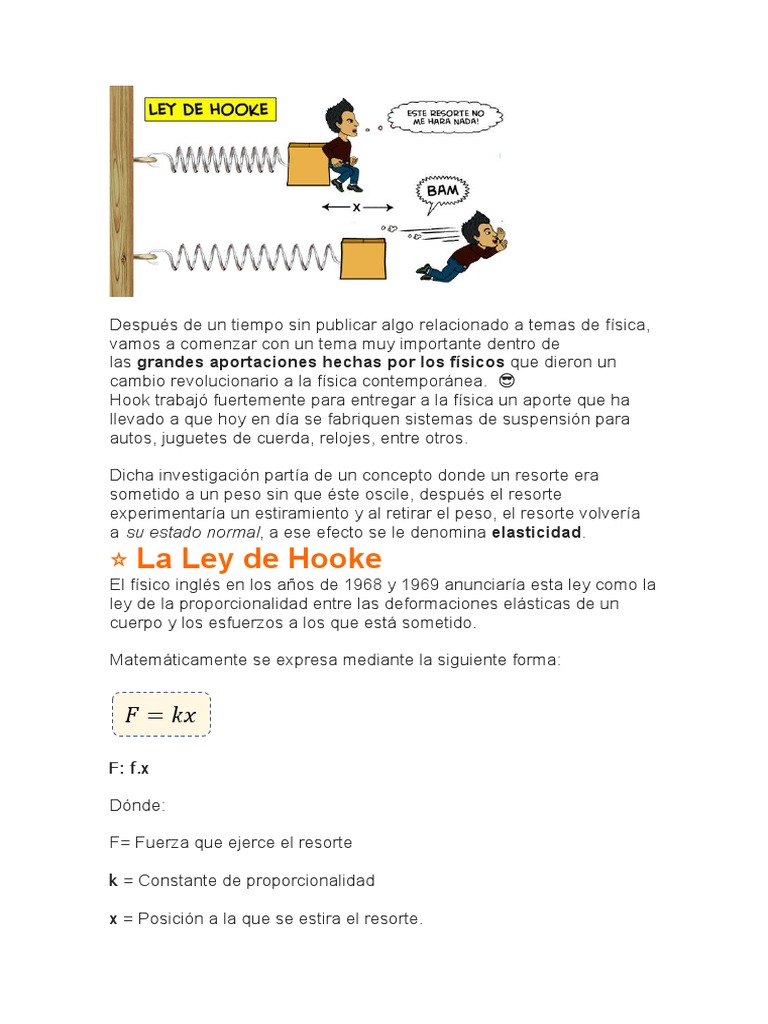 Ley de Hooke | PDF