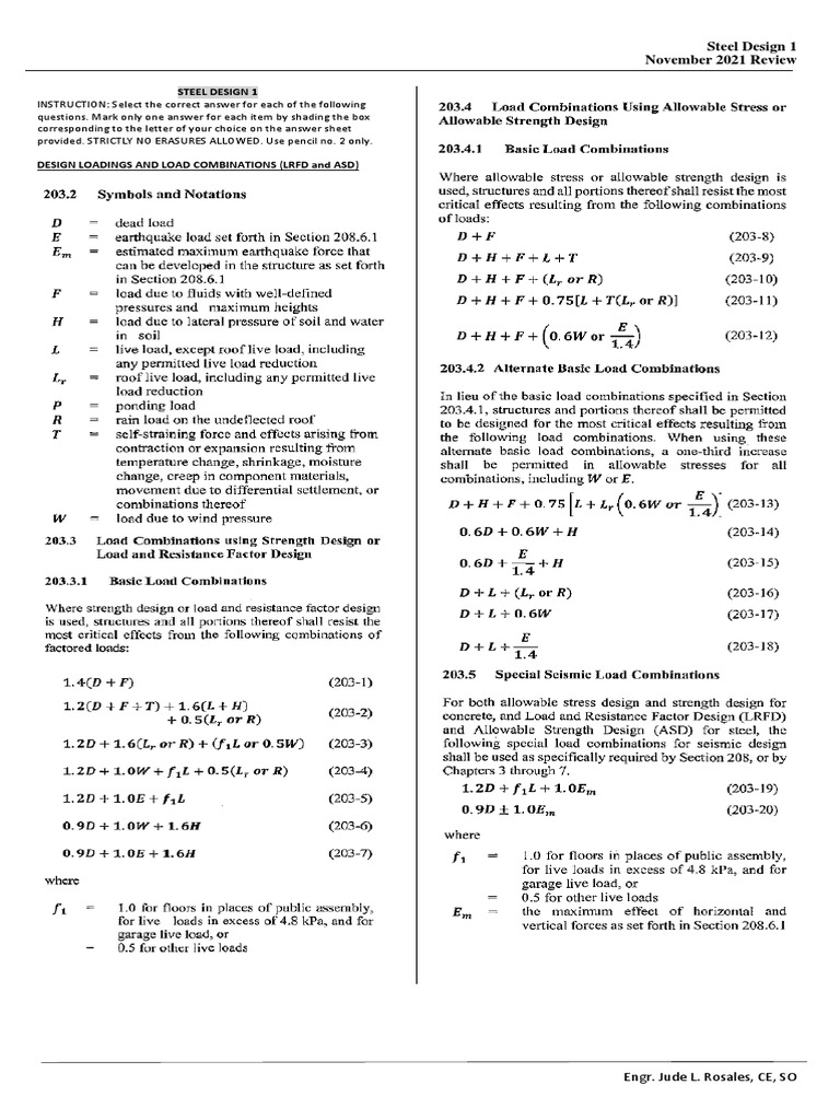 Steel 1 Handouts 1 PDF | PDF | Physical Sciences | Mechanical Engineering