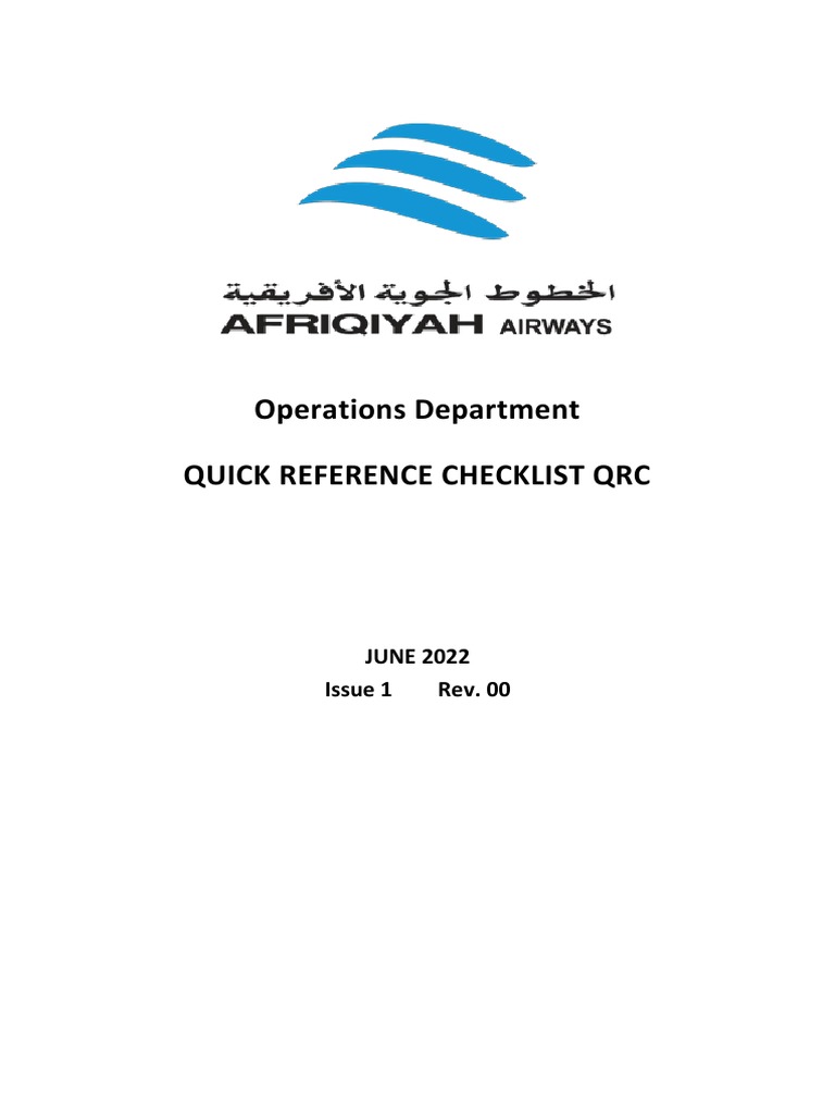 QRC 1 | PDF | Takeoff | Runway
