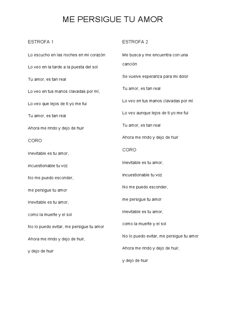 Inevitable: Me Persigue Tu Amor | PDF
