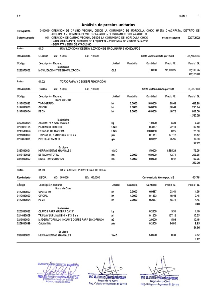 Seagate Crystal Reports - Anali - Precios Unitarios PDF | PDF