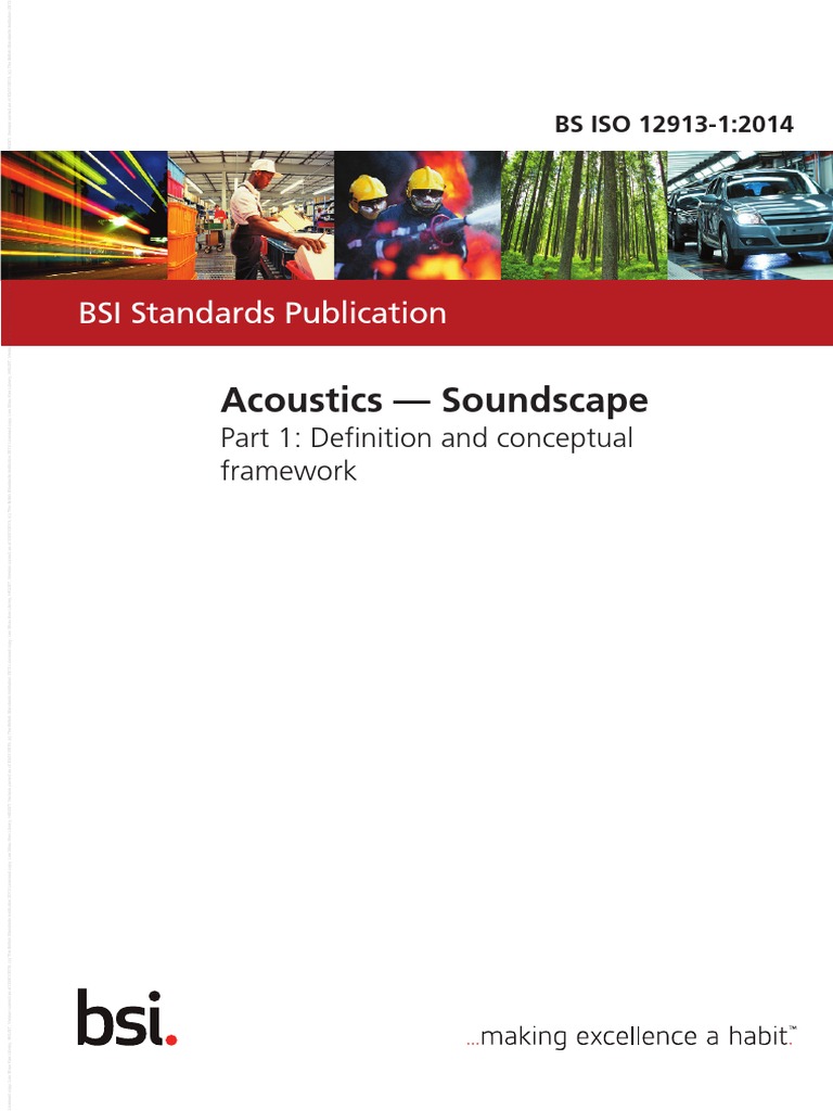 (BS ISO 12913-1 - 2014) - Acoustics. Soundscape. Definition and ...