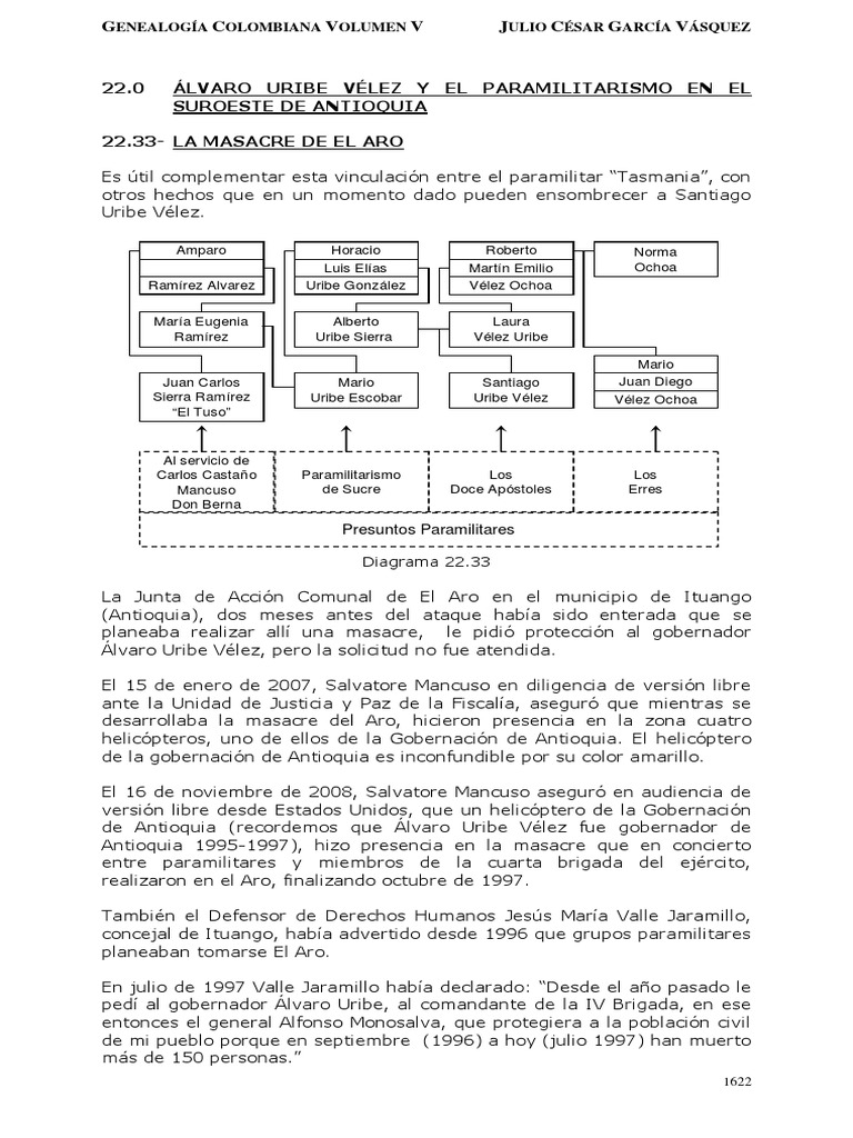 22.33. La Masacre de El Aro PDF | PDF | Historia | Novela negra, policíaca y suspenso