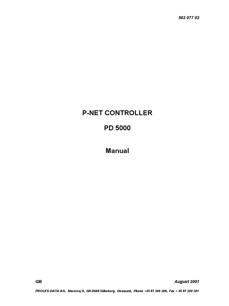P-Net Controller PD 5000 | PDF | String (Computer Science) | Operating System