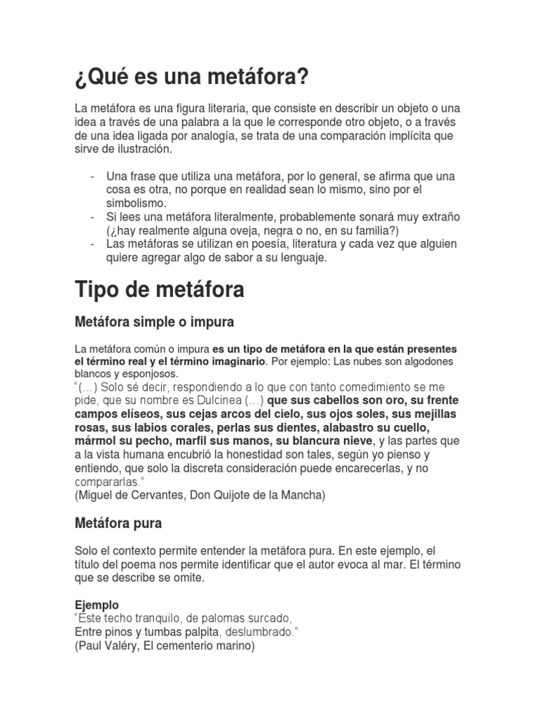 La Metáfora PDF | PDF