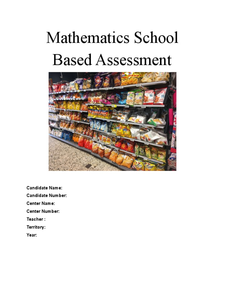 Mathematics School Based Assessment PDF | PDF | Supermarket | Survey ...