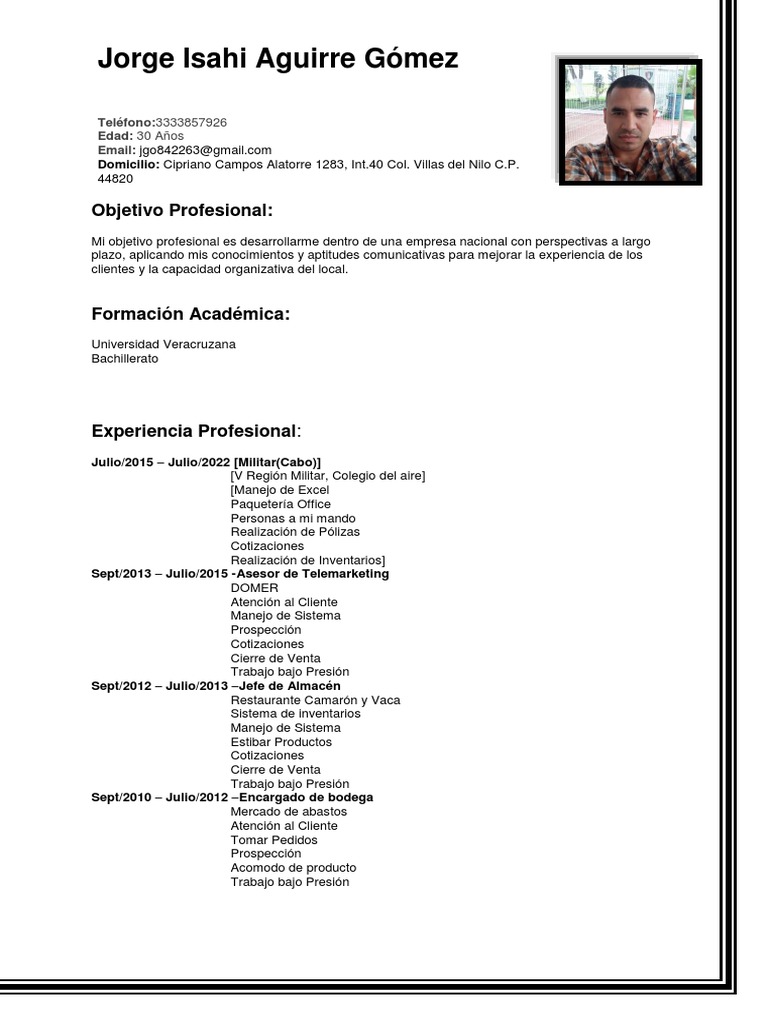 CV Jorge | PDF | Negocios