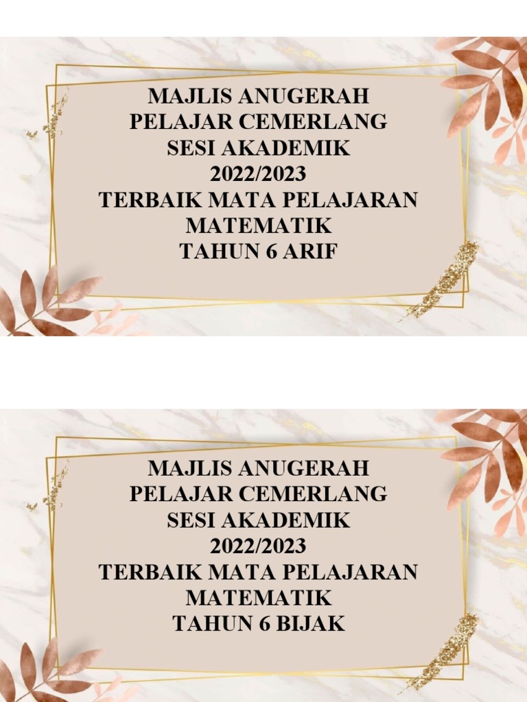 Tag Hadiah Apc Panitia | PDF