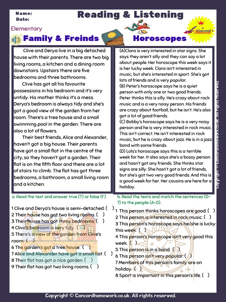Reading and Listening Passages For Elementary Level - Compressed | PDF ...