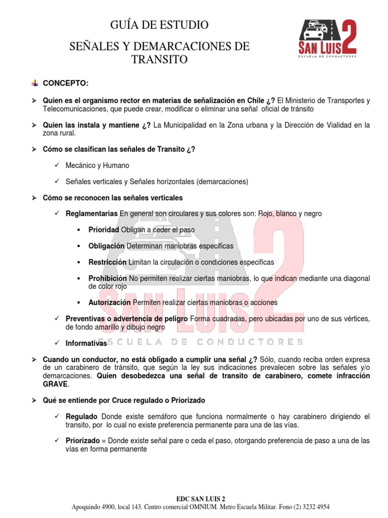 Edc Ssan Luis 2 - Señalizacion - V3 PDF | PDF
