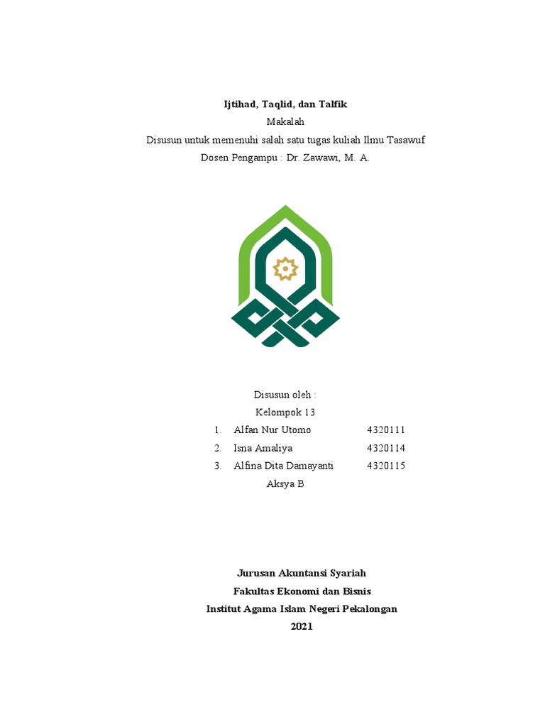 Ijtihad, Taqlid, Dan Talfik | PDF