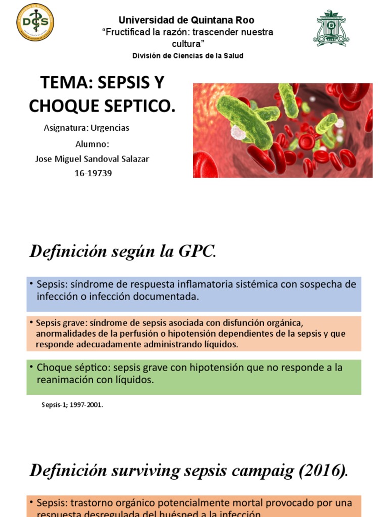 Sepsis y Choque Séptico: Guía Clínica | PDF | Septicemia | Ciencias de ...