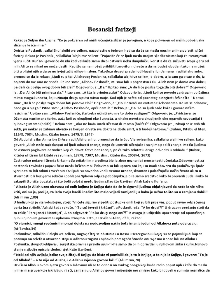 Bosanski Farizeji | PDF